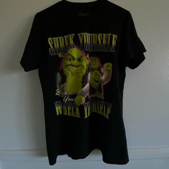 Dreamworks | Tops | Dreamworks Shrek Graphic T Shirt Black | Poshmark